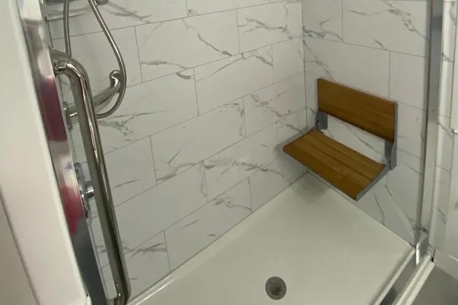 The Pros and Cons of Built-In, Fold-Down, and Moveable Shower Seats or Chairs - Marathon Bath ...